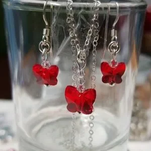 J & R Gems & Jewelry. | Jewelry | Sale Swarovski Crystal Red Butterfly ...